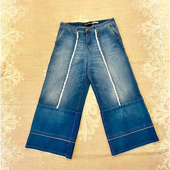 Jeans | Please Jeans Medium Color Denim Bohemian Style Wide Leg | Poshmark